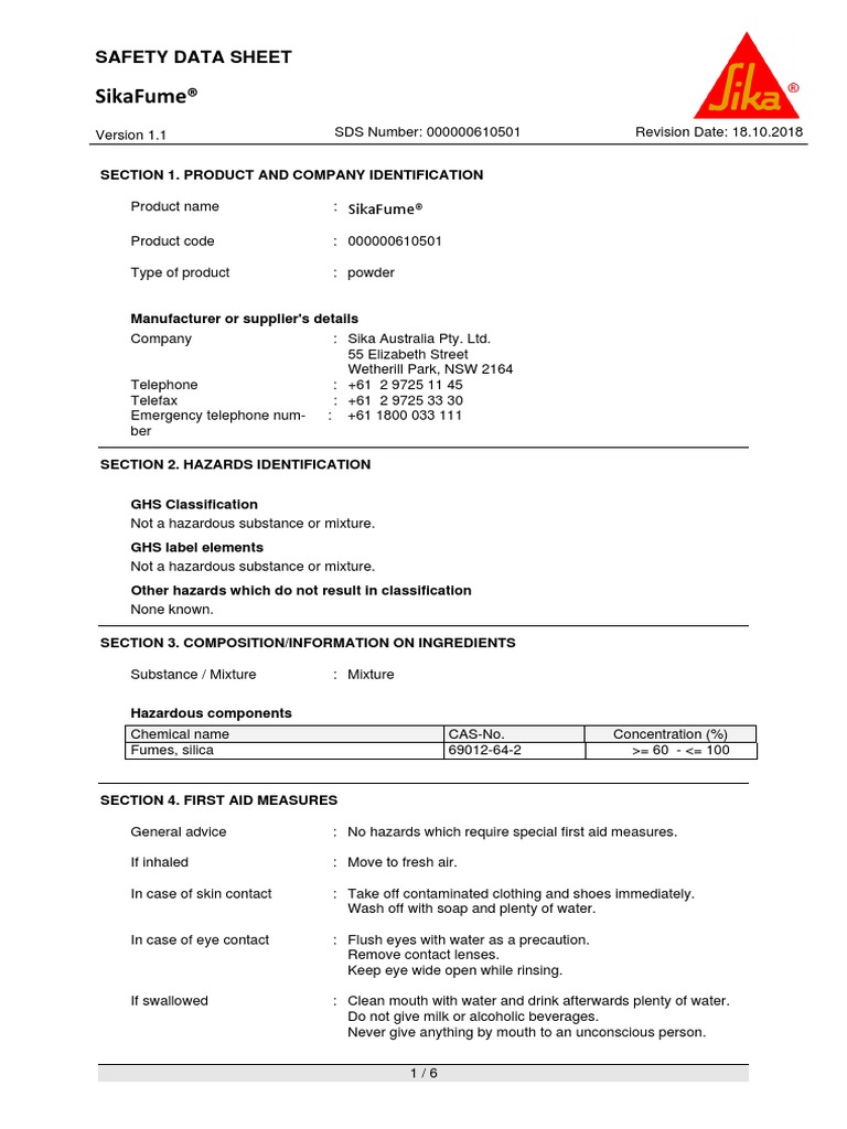 Fume MSDS | PDF | Toxicity | Prevention