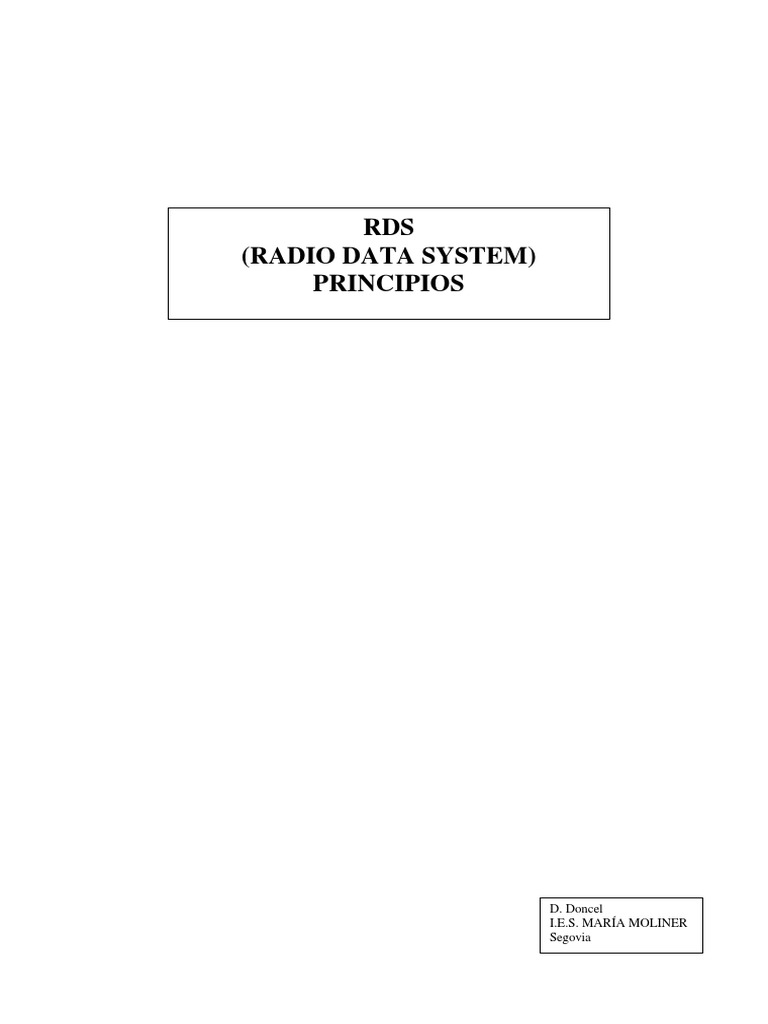 Radio Data System, Códigos | Descargar gratis PDF | Modulación de ...