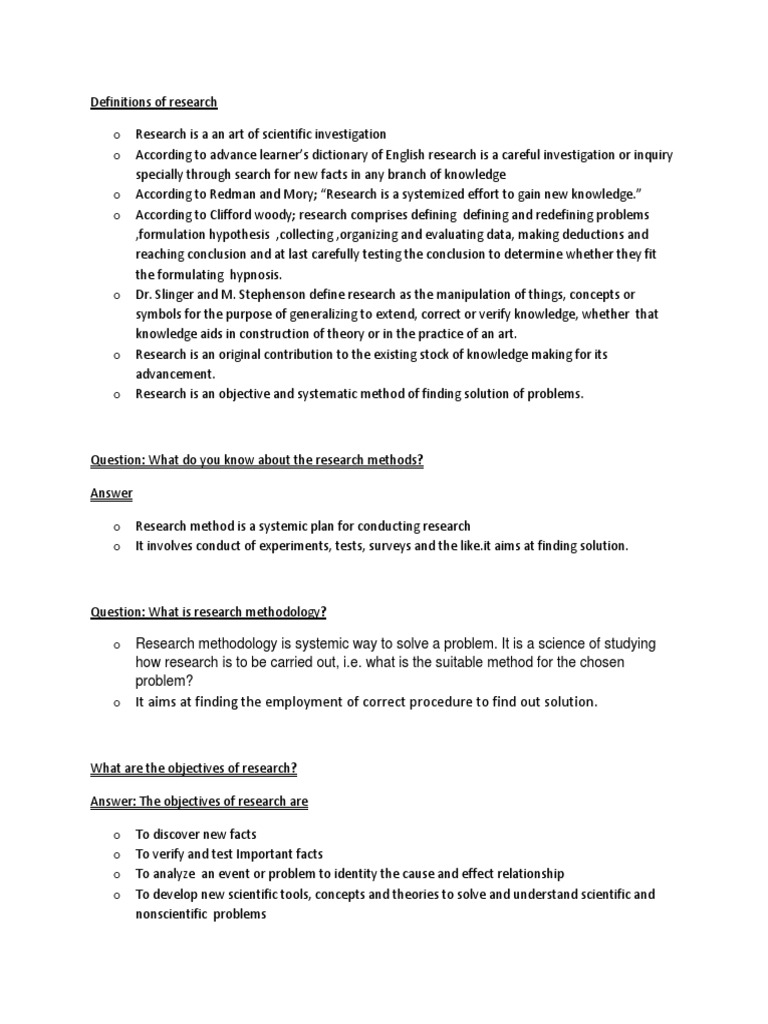 What Are The Objectives of Research | Download Free PDF | Scientific ...