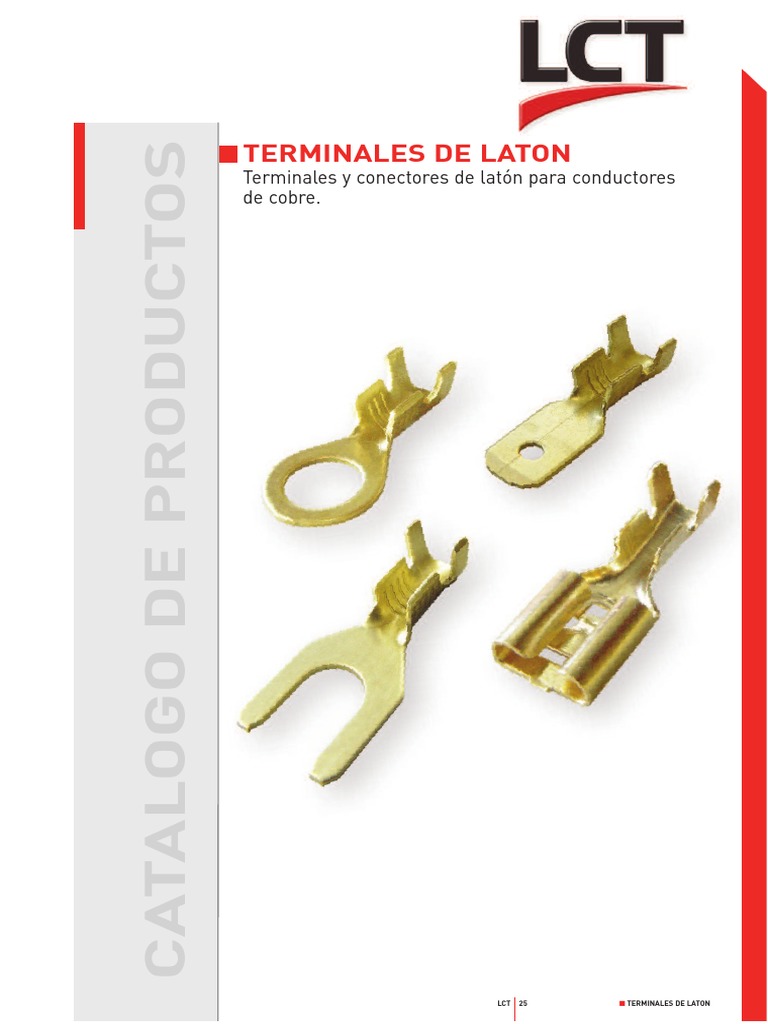 Catálogo de terminales y conectores de latón para conductores de cobre | PDF | Bronce ...