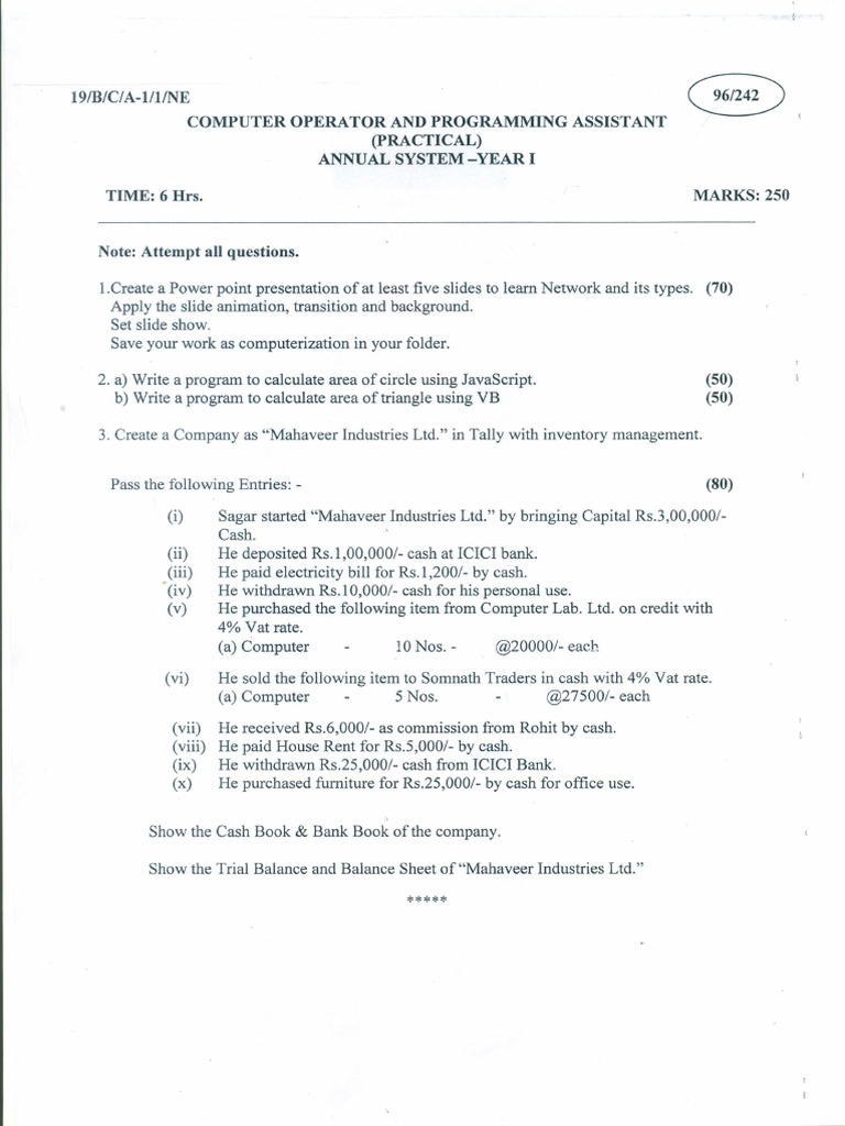 Copa Practical | PDF