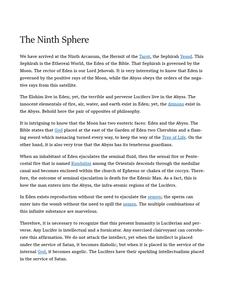 The 9th Sphere | Download Free PDF | Mary, Mother Of Jesus | Garden Of Eden
