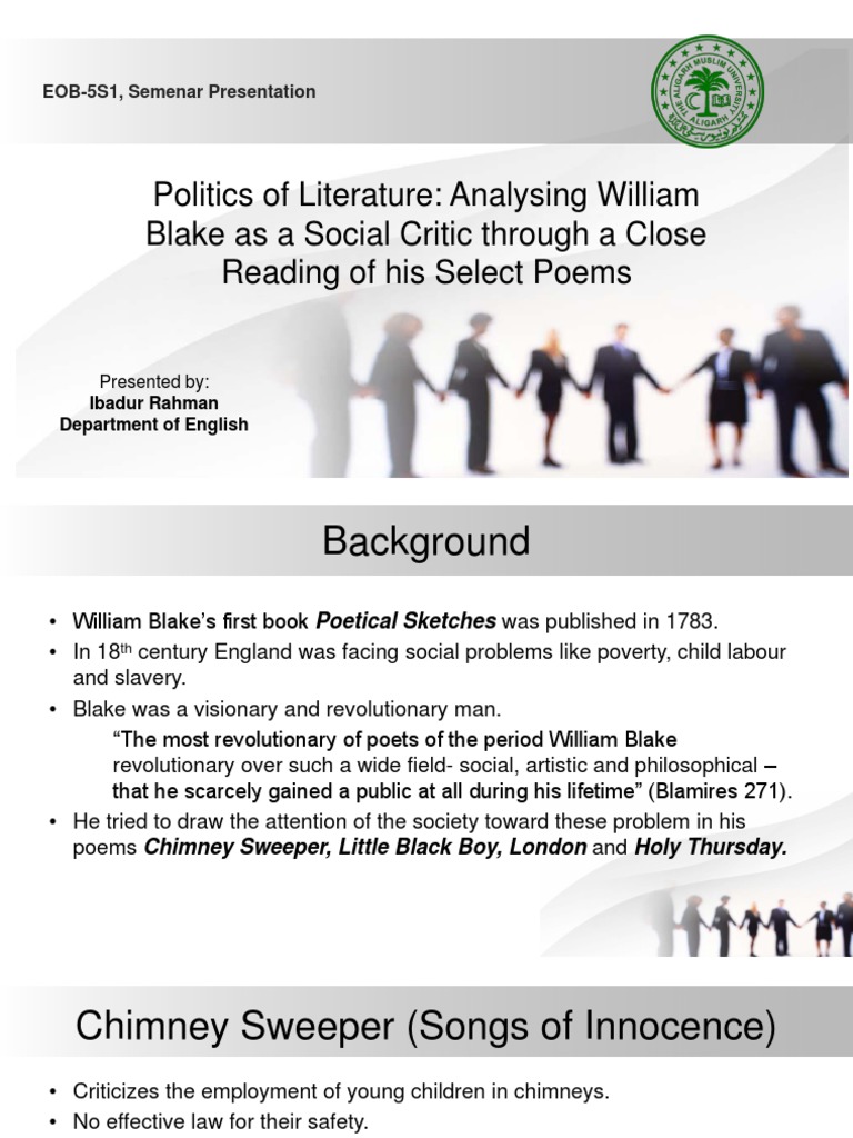 William Blake As A Social Critic | PDF | William Blake