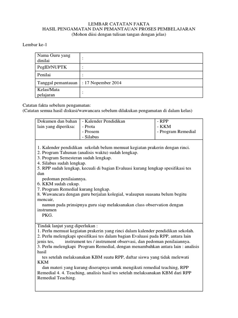 Catatan Fakta PKG | PDF