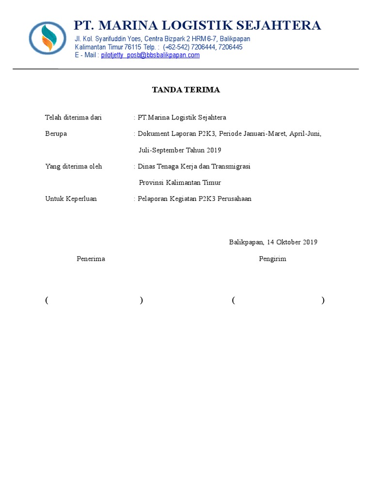 Tanda Terima Document | PDF