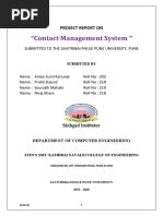 Contact Management System | PDF | Databases | Software Testing