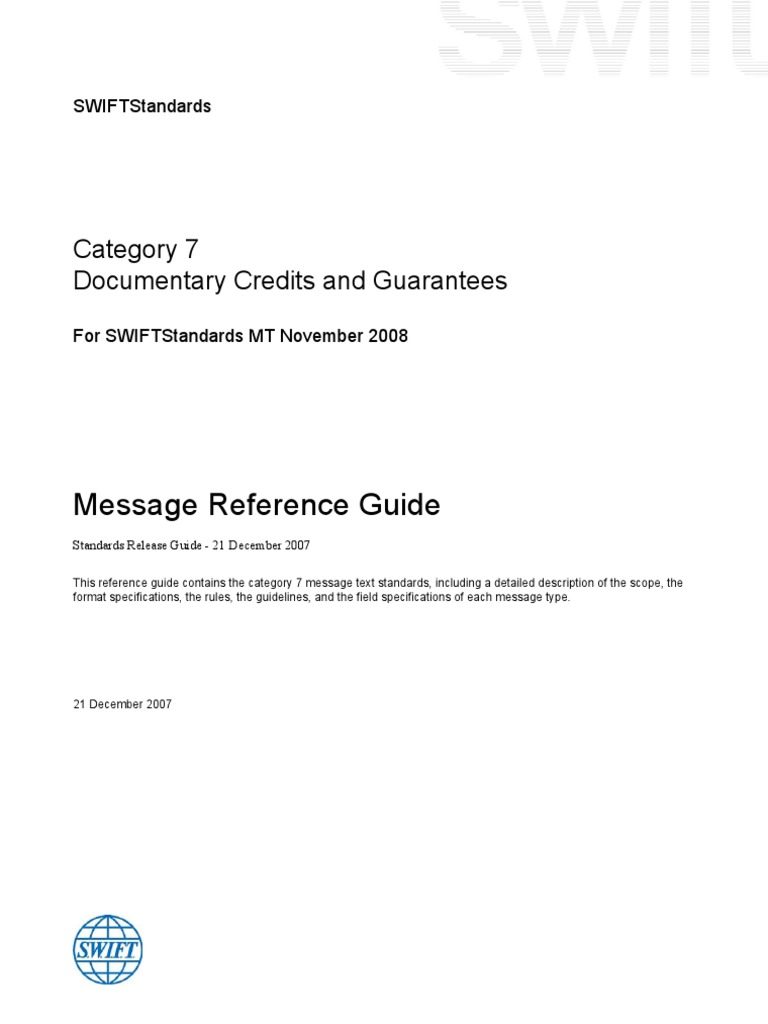 Swift MT | PDF | License | Letter Of Credit
