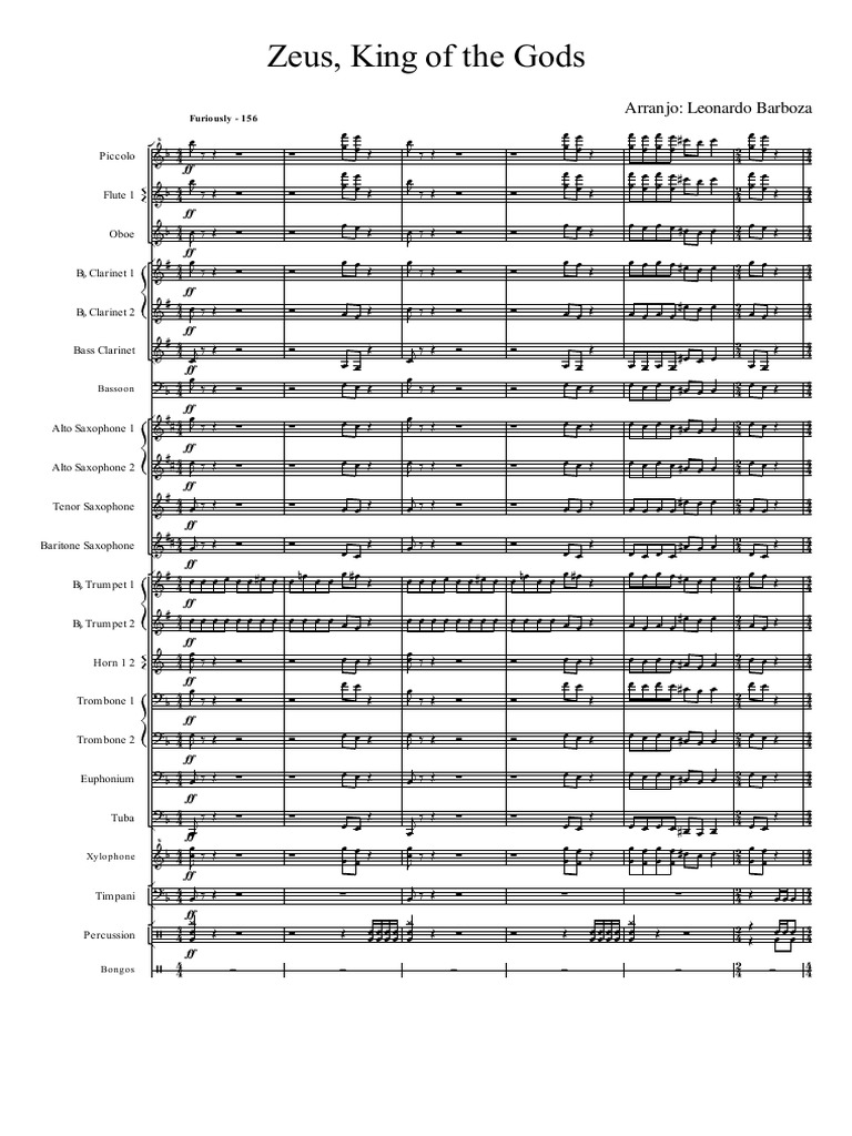 Zeus, King of The Gods-Partitura - e - Partes PDF | PDF | Classical ...