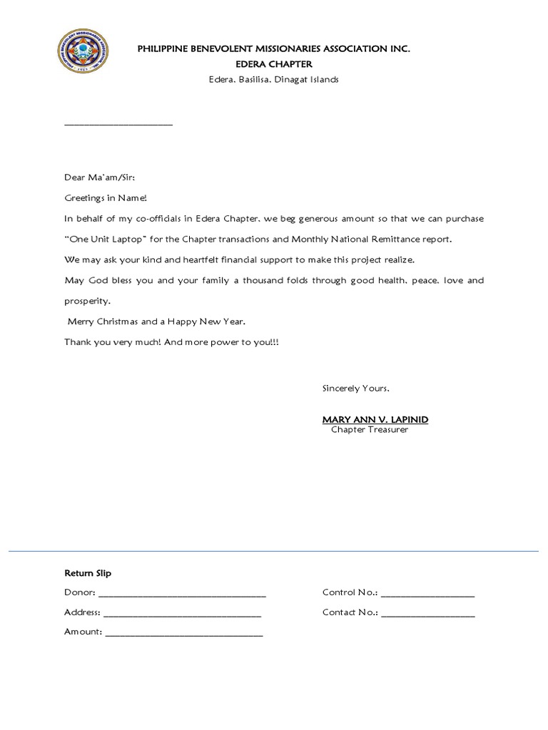Solicitation Letter | PDF | Cooking, Food & Wine