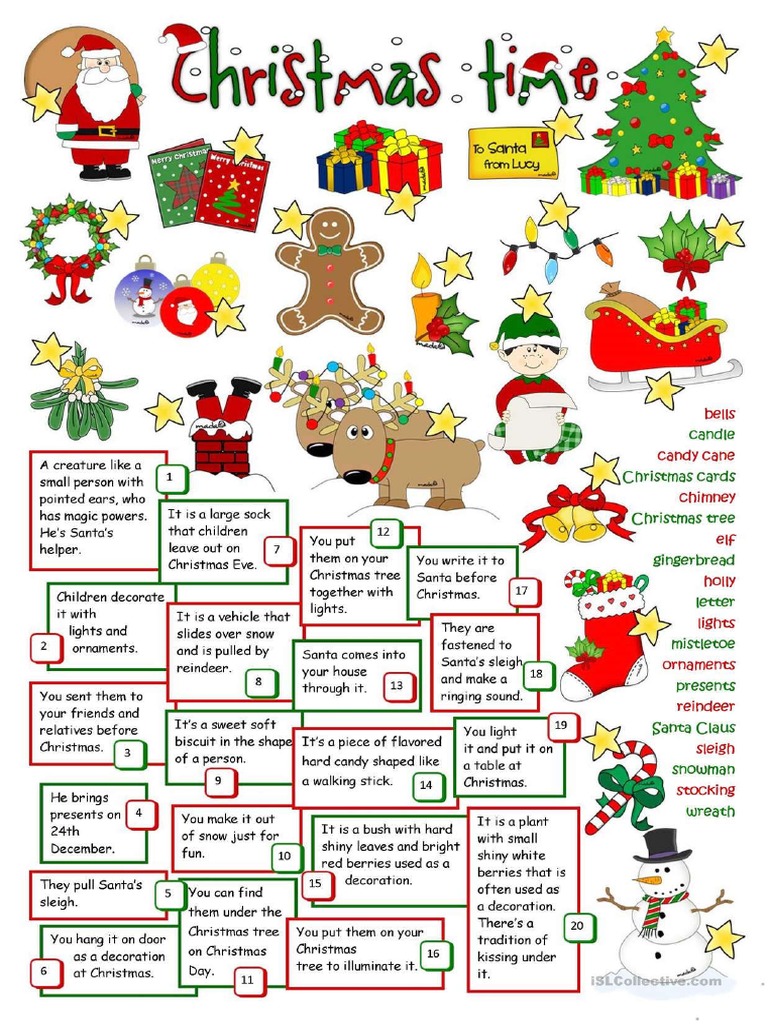 Christmas Vocabulary Match | PDF