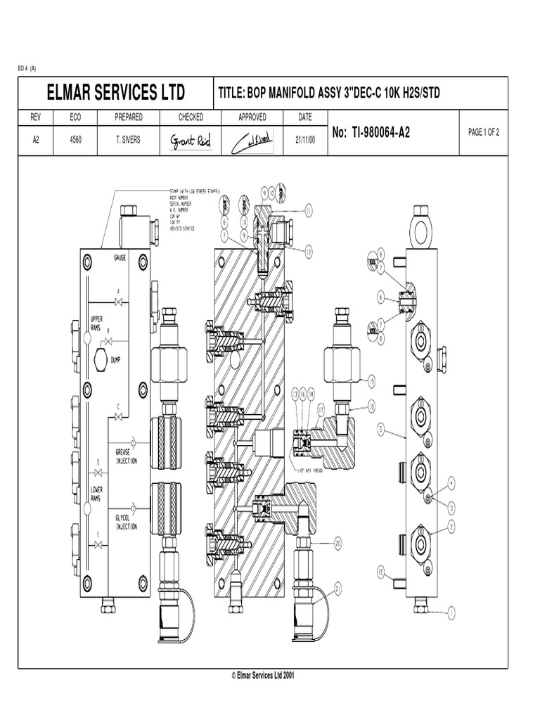 Schematics BOP Triple Ram | PDF