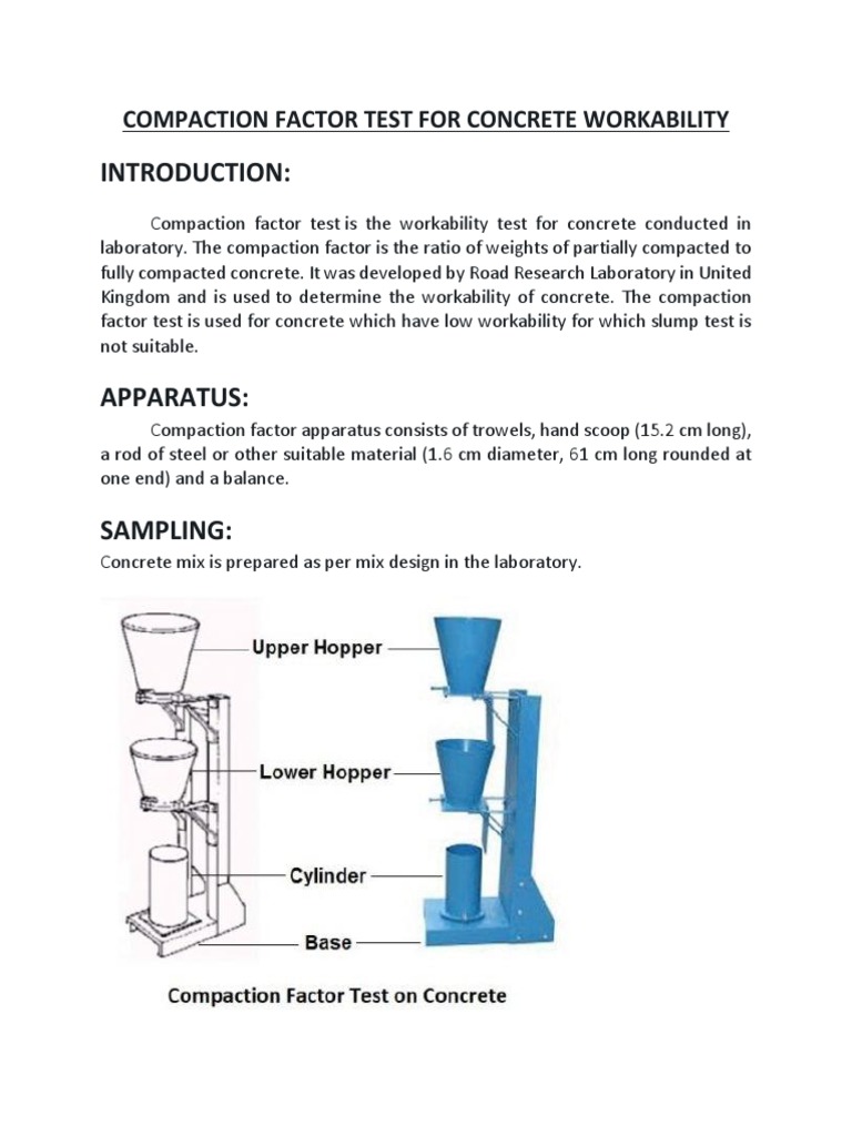 Compaction Factor of Concrete | PDF | Concrete | Nature