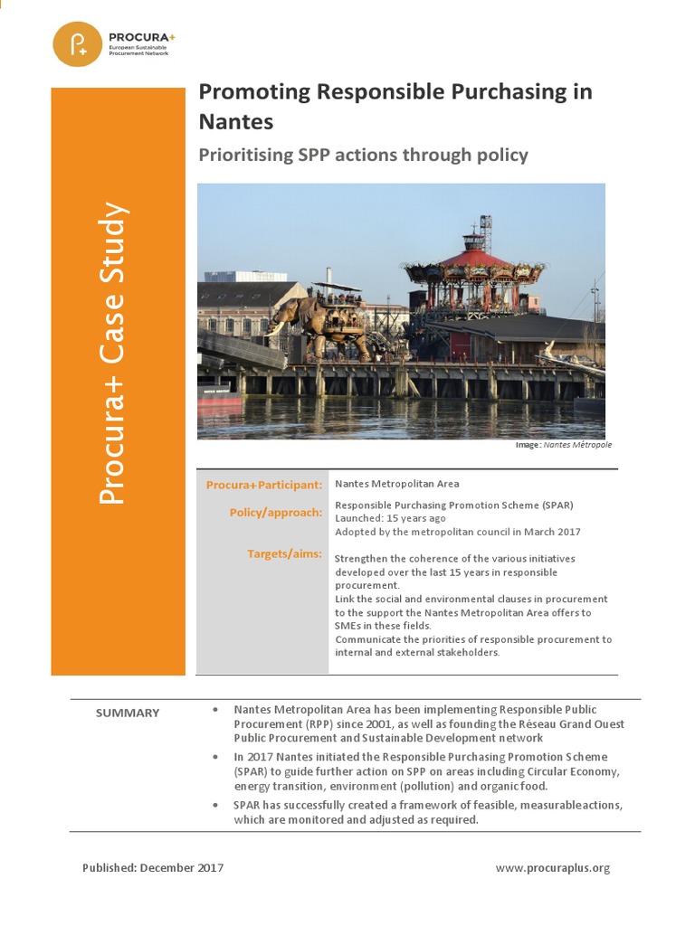 Assignment 6.promoting Responsible Purchasing in Nantes Through Policy ...