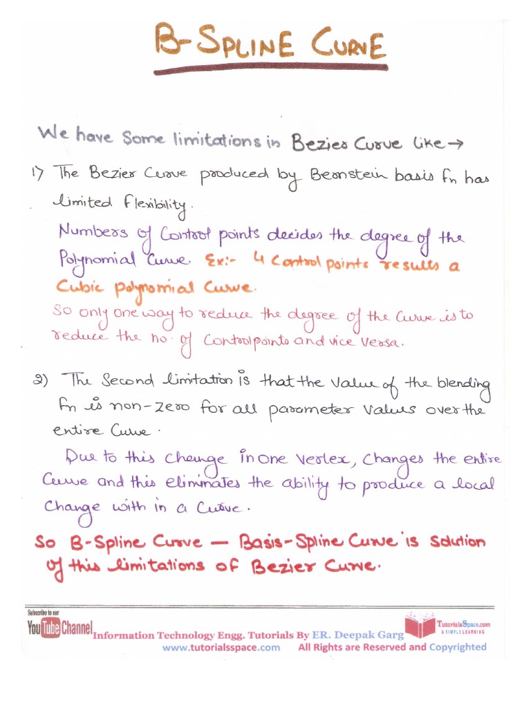 B Spline Curve PDF | PDF