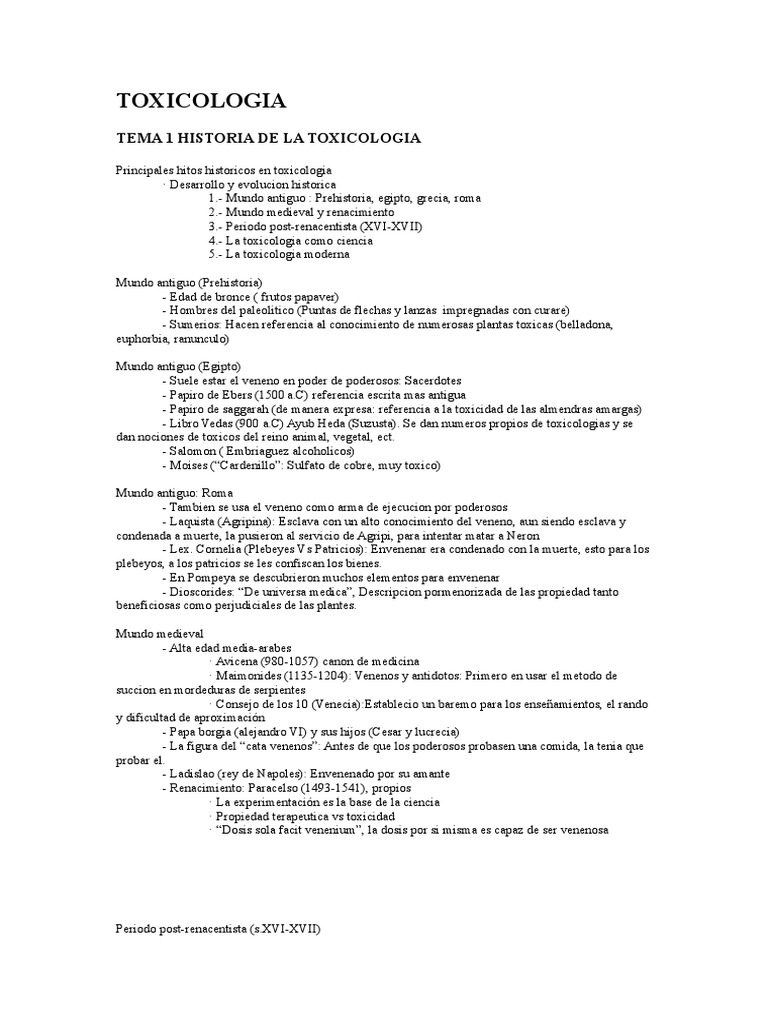 Wuolah Free Toxicologia | Descargar gratis PDF | Biotransformación | Toxicidad