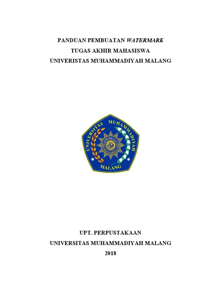 Panduan Watermark Tugas Akhir UMM | PDF