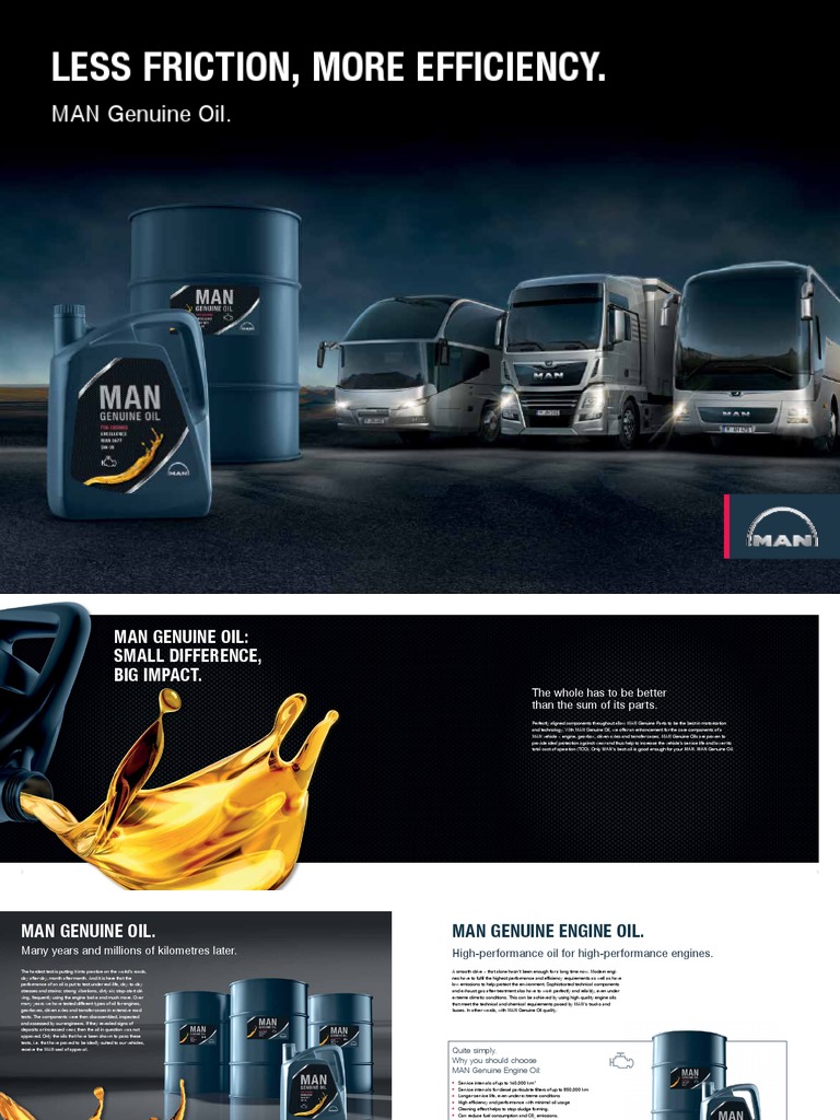 MAN Genuine Oil for Maximum Efficiency | PDF | Motor Oil | Transmission ...