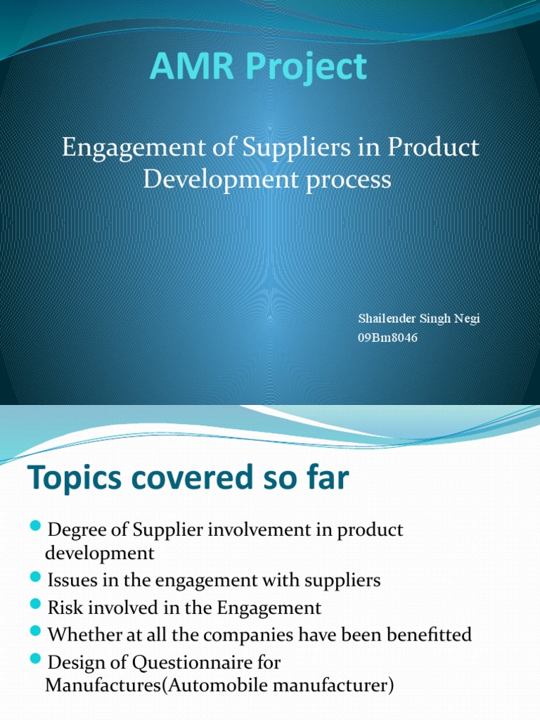 Supplier Engagement in Product Development | PDF | Research And ...