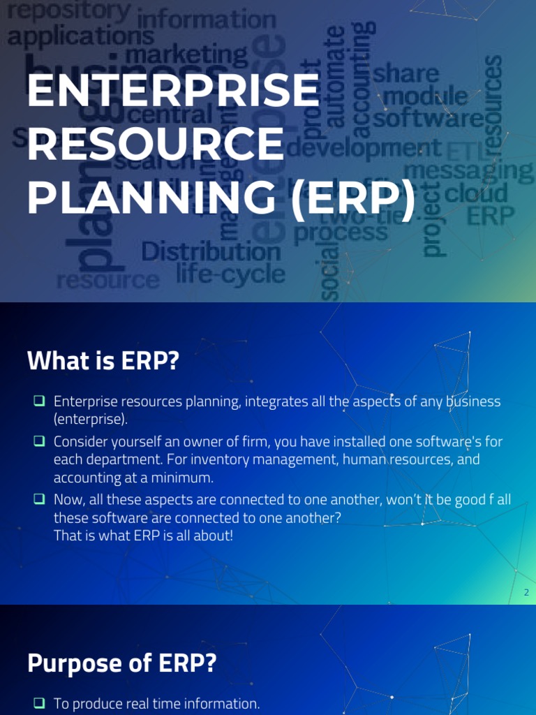 ERP Presentation | PDF | Enterprise Resource Planning | Systems Science