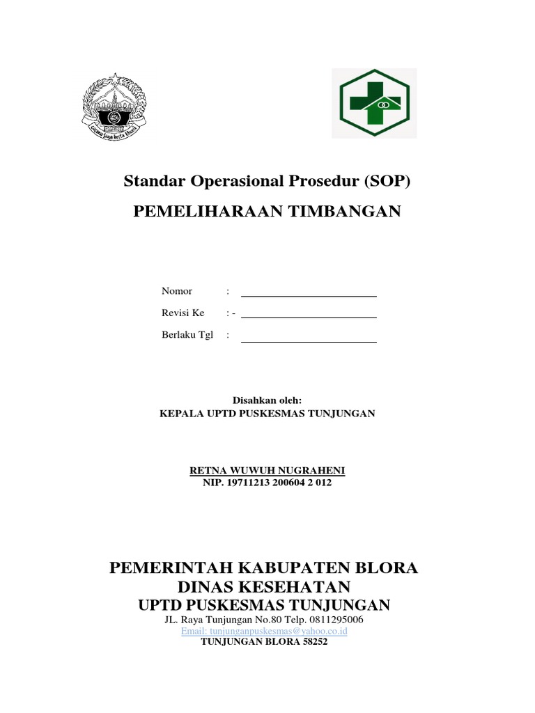 Sop Pemeliharaan Timbangan | PDF