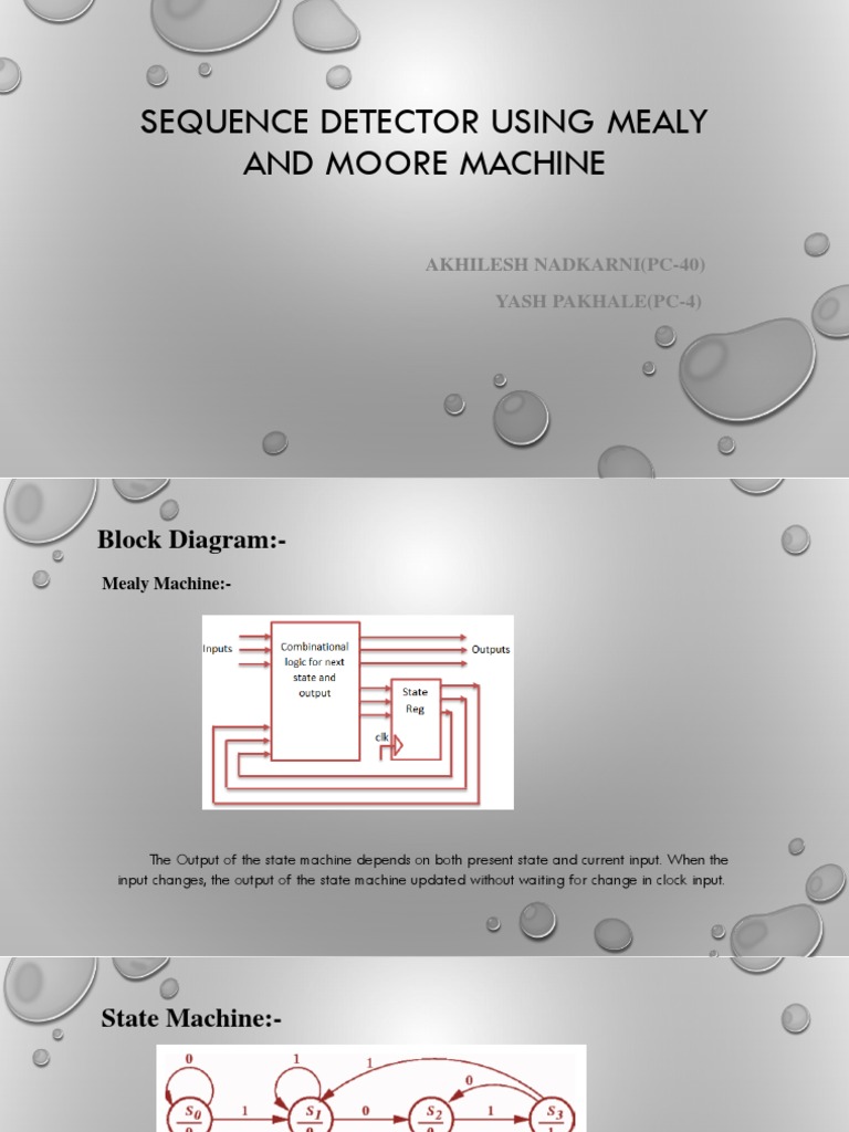 Sequence Detector Using Mealy and Moore Machine | PDF