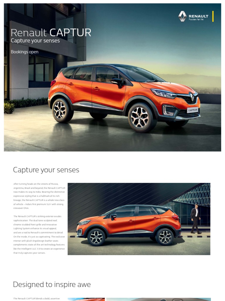 Captur Brochure 21092017 | PDF | Renault | Product Introductions