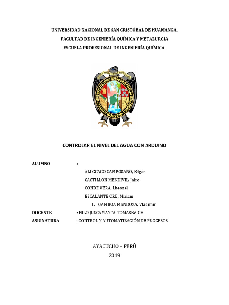 Control de Nivel - Arduino Nano | PDF | Controlador lógico programable ...