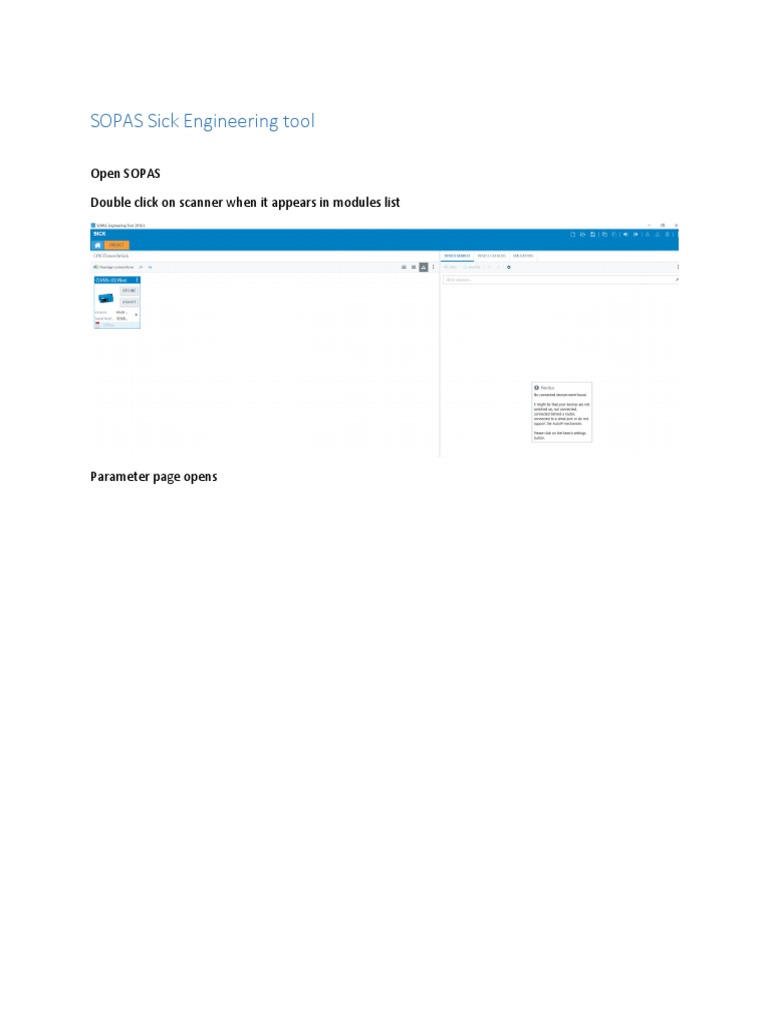 SOPAS Sick Engineering Tool | PDF