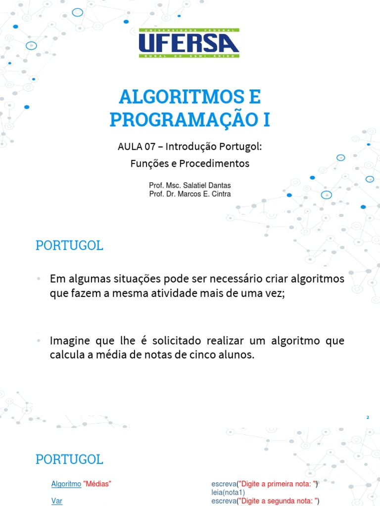 Aula 05 - Funções e Procedimentos PDF | PDF | Algoritmos | Média
