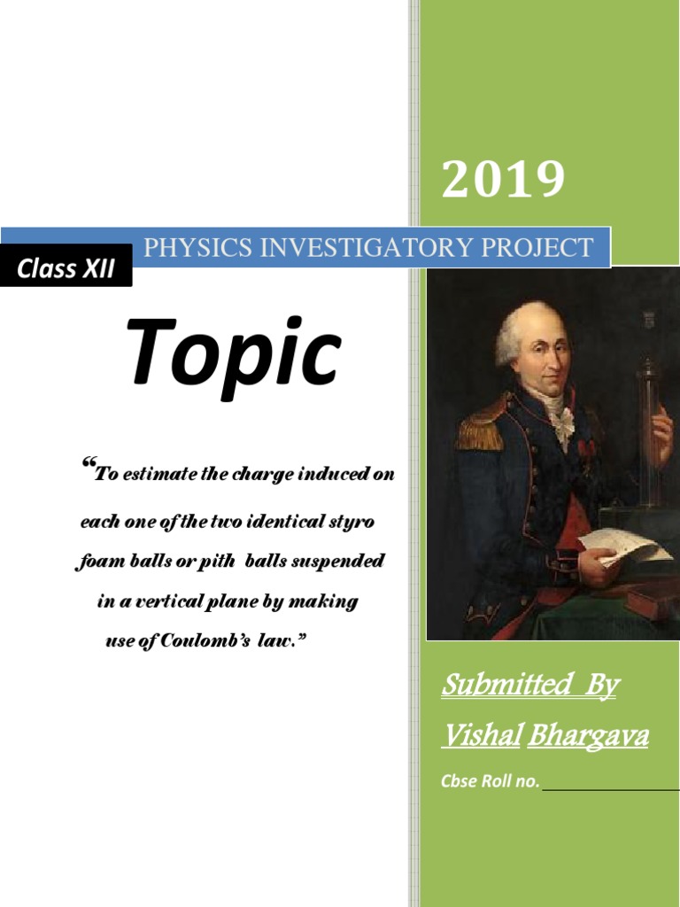 Front Page Physics Class12 Project | PDF