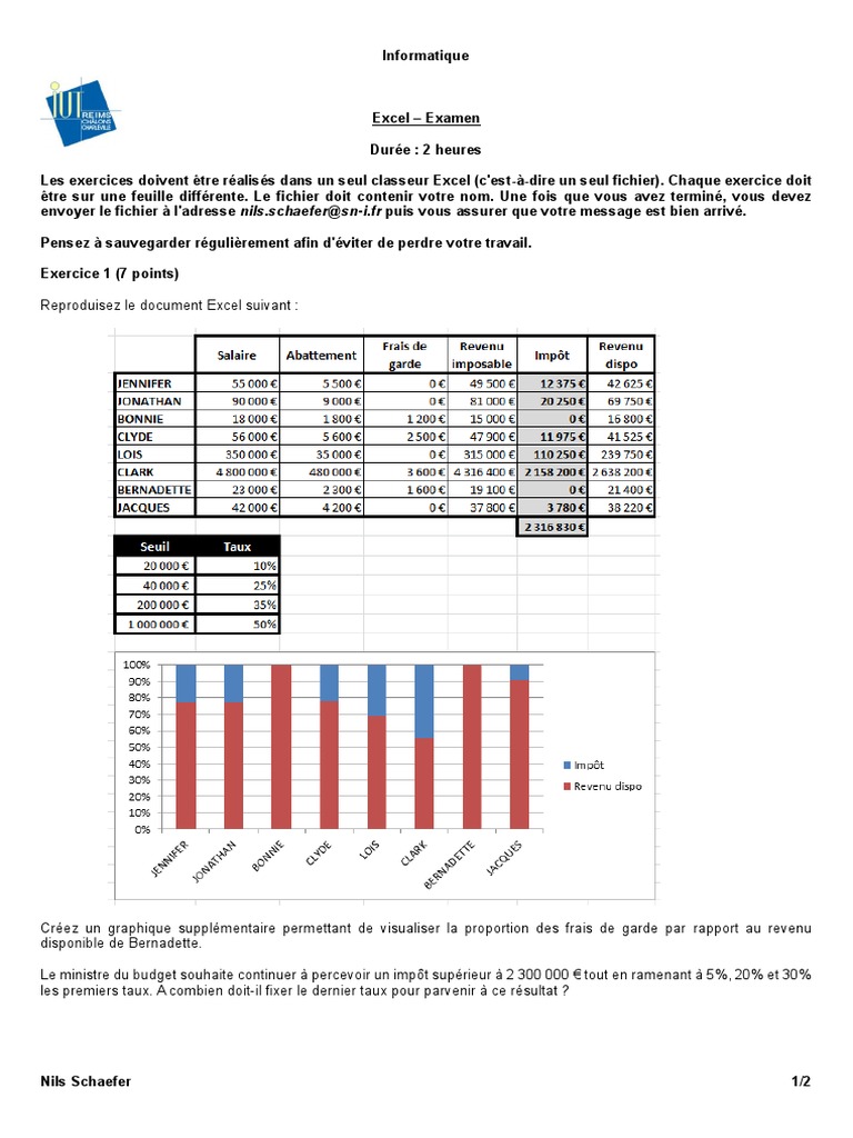 Excel Examen v2 PDF | PDF | Ordinateurs