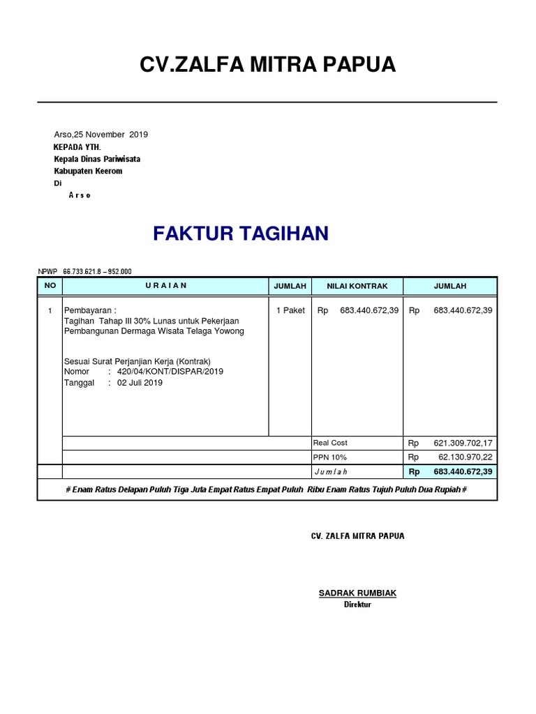 Faktur Tagihan | PDF