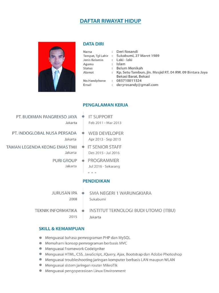 Contoh CV IT | PDF