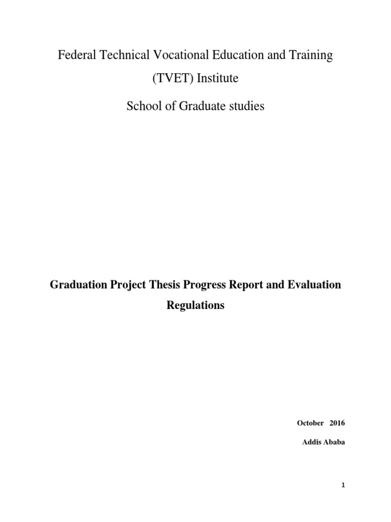 Graduation Project Thesis Guidelines | PDF | Thesis | Vocational Education