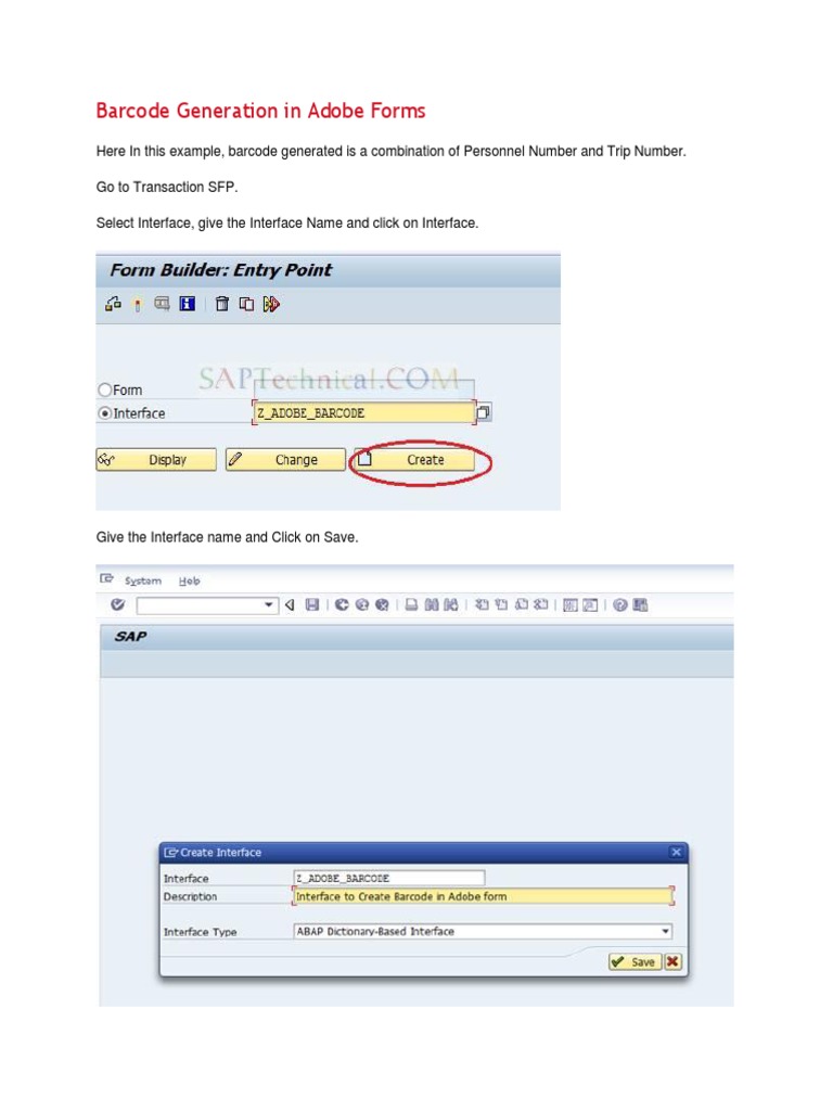 Barcode Generation in Adobe Forms | PDF | Computers