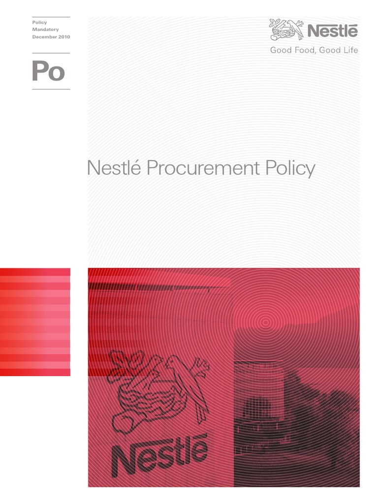 Nestle Procurement Policy en | PDF | Procurement | Supply Chain