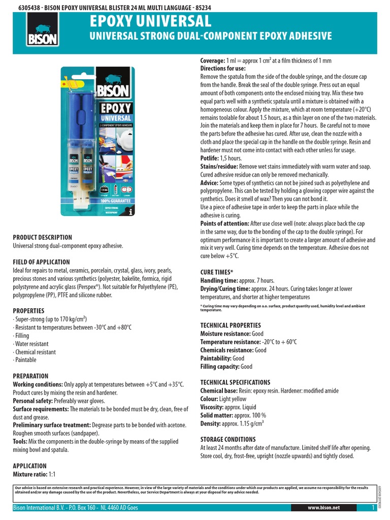 Bison Universal | PDF | Adhesive | Epoxy