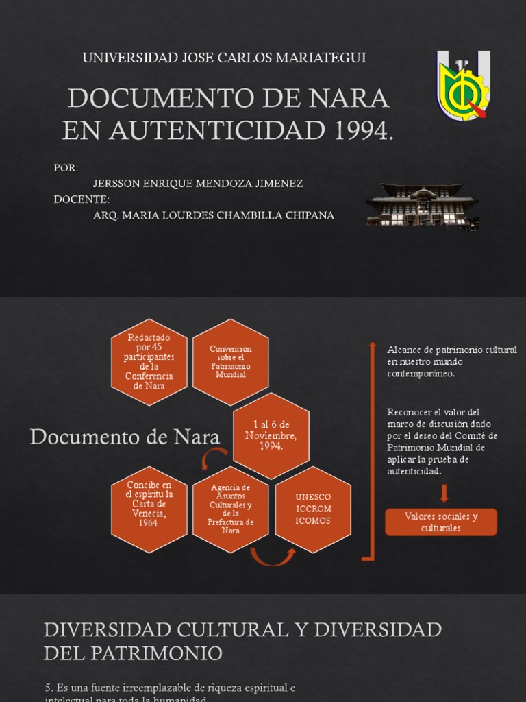 Documento de Nara en Autenticidad 1994 | PDF | Ciencias sociales | Arte