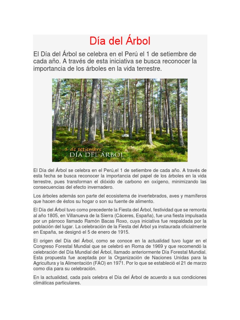 Día Del Árbol | PDF