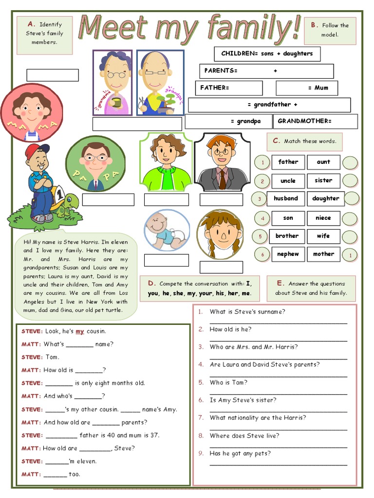 Meet My Family | PDF | Grandparent | Parent And Child