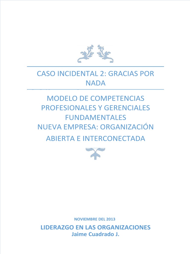 Caso Incidental 2 Gracias Por Nada | PDF | Inteligencia artificial ...