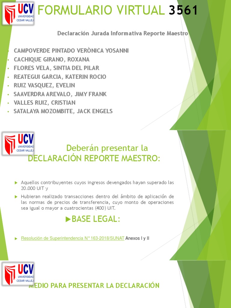 Formulario Virtual 3561 | PDF