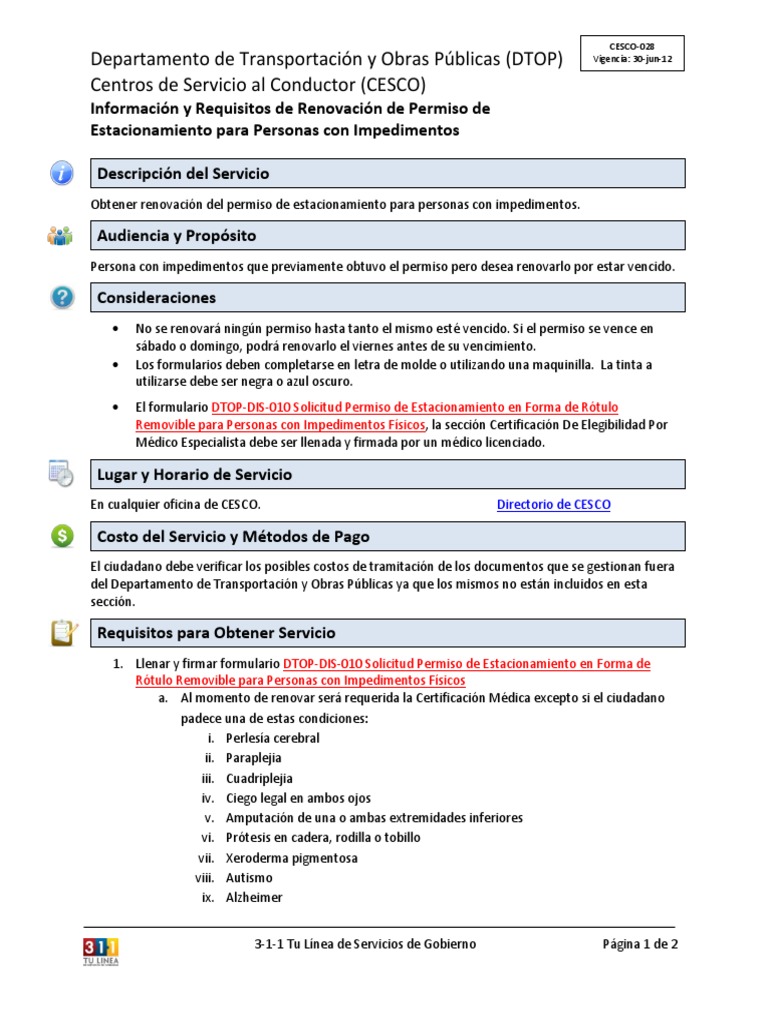Renovación de Carnet de Impedido en PR | PDF | Salud y bienestar | Medicina