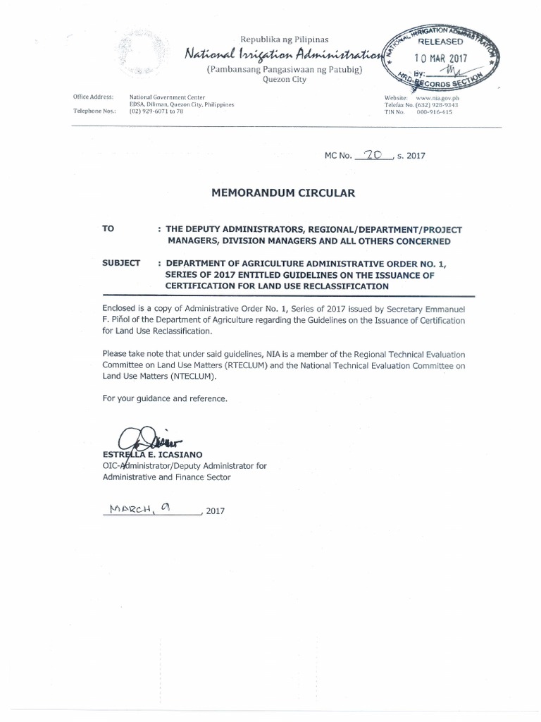 Guidelines in Land Reclassification 2017 - 020 PDF | PDF
