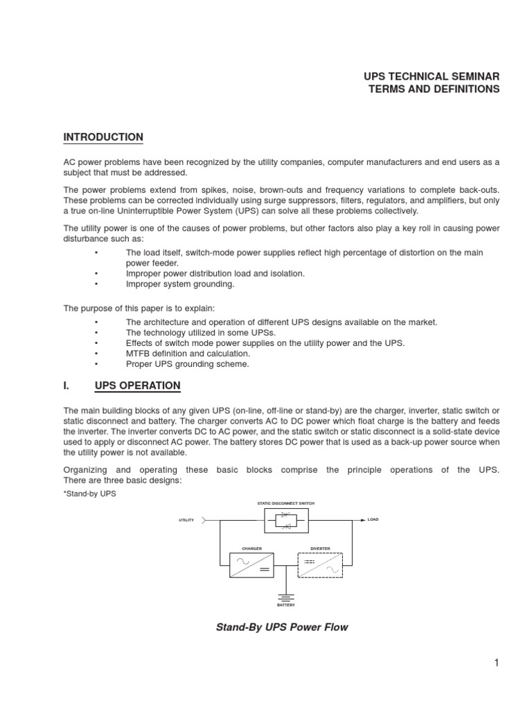 UPS Design and Operation Overview | PDF | Science & Mathematics | Computers