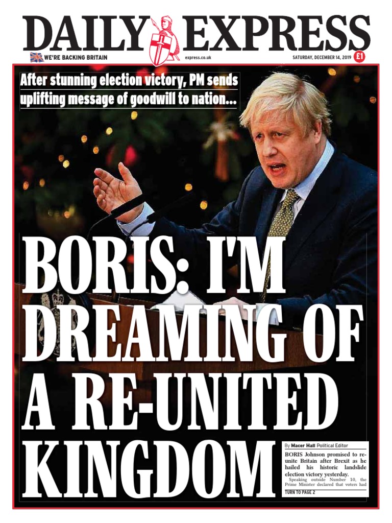 Daily Express (14 Dec 2019) | PDF | Conservative Party (Uk) | Labour ...