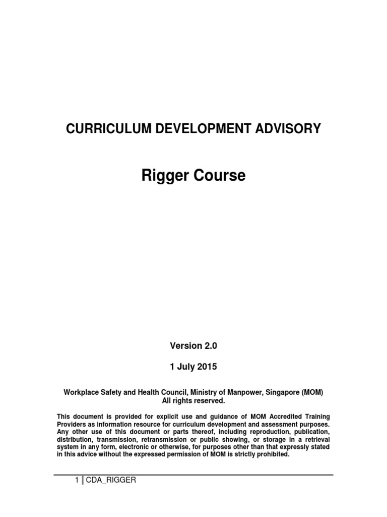 Rigger PDF | PDF | Educational Assessment | Crane (Machine)