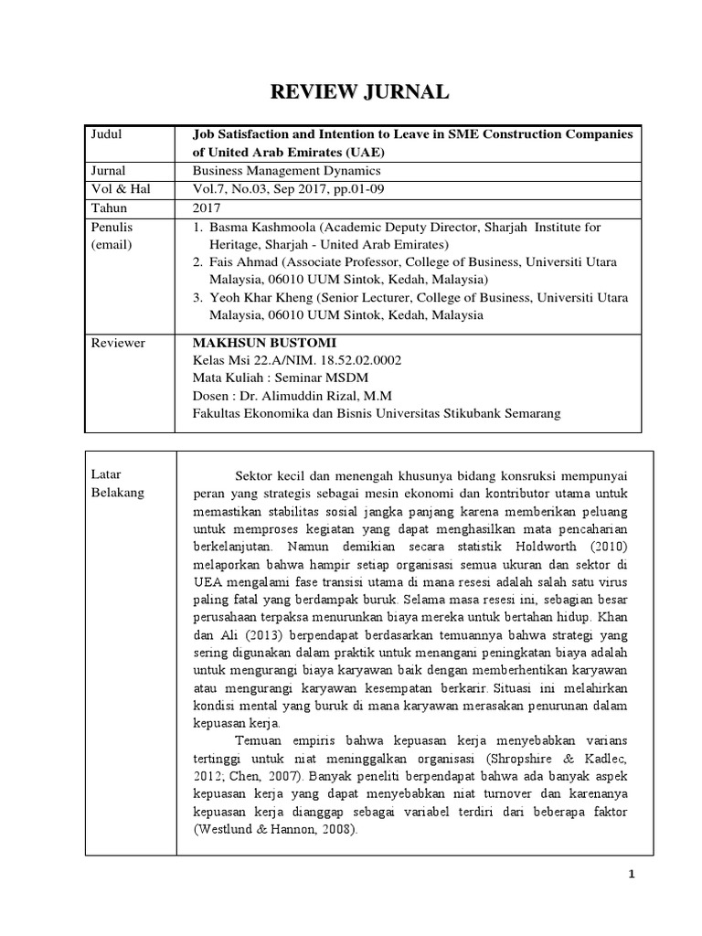 Tugas Review Jurnal Tesis | PDF