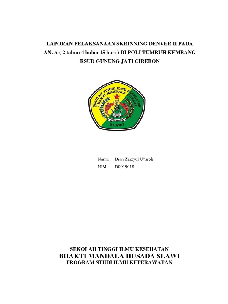 Skrining Denver II An. A di RSUD Cirebon | PDF