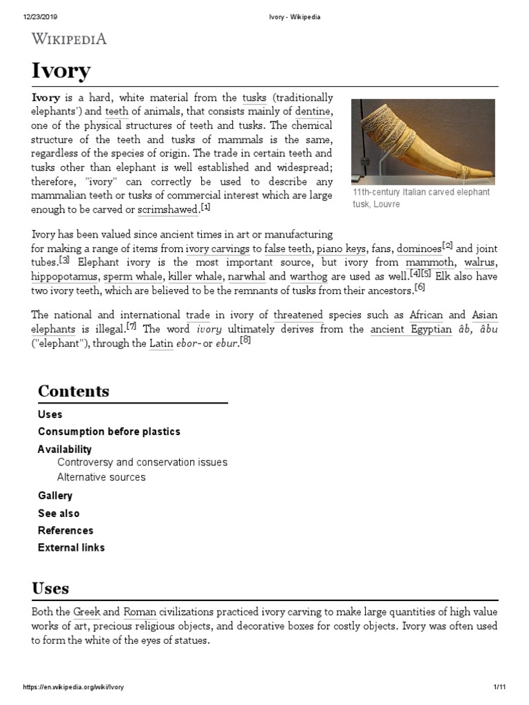 Ivory | PDF | Ivory